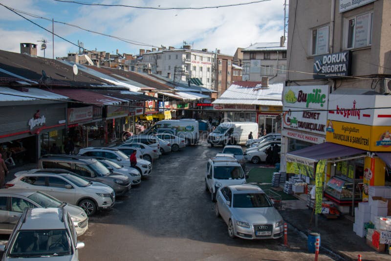 Sivas Pasha mosque market editorial stock image. Image of cars - 186780159