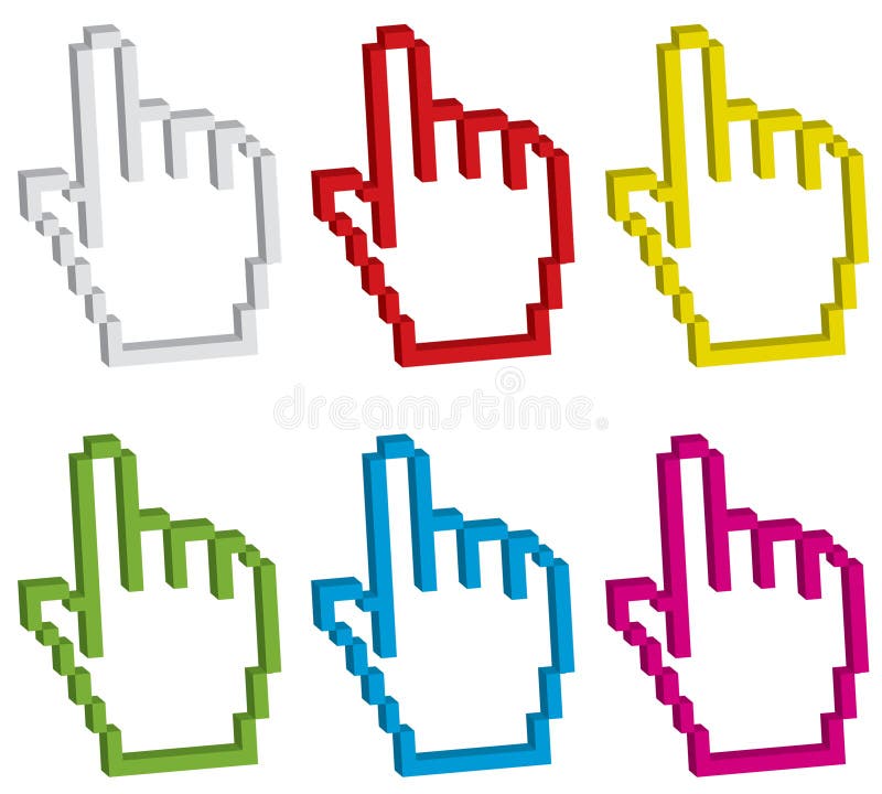 3D hand cursor stock vector. Illustration of cursor, computer - 1945743