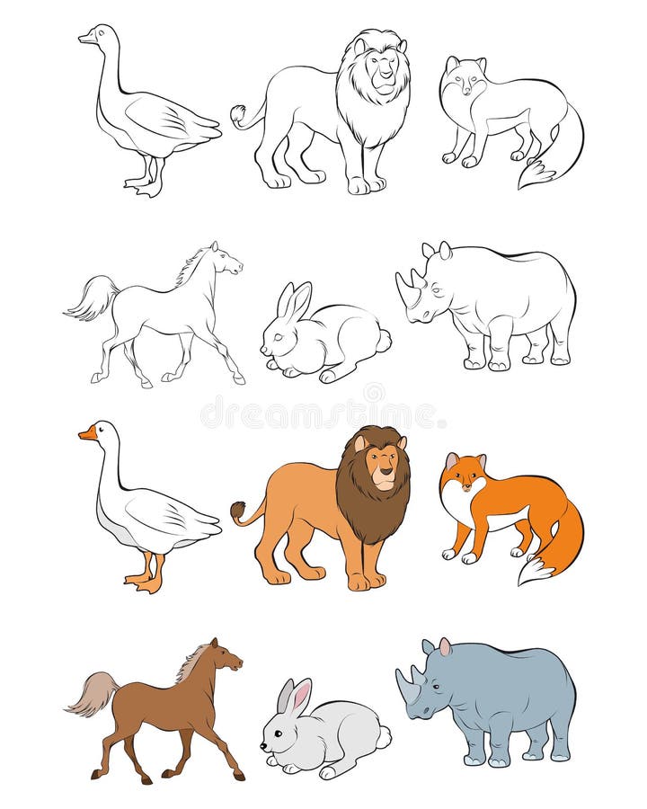 Six Animals Stock Illustrations – 1,336 Six Animals Stock Illustrations ...