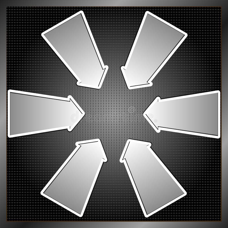 Six arrows stock vector. Illustration of abstract, vector - 38085521