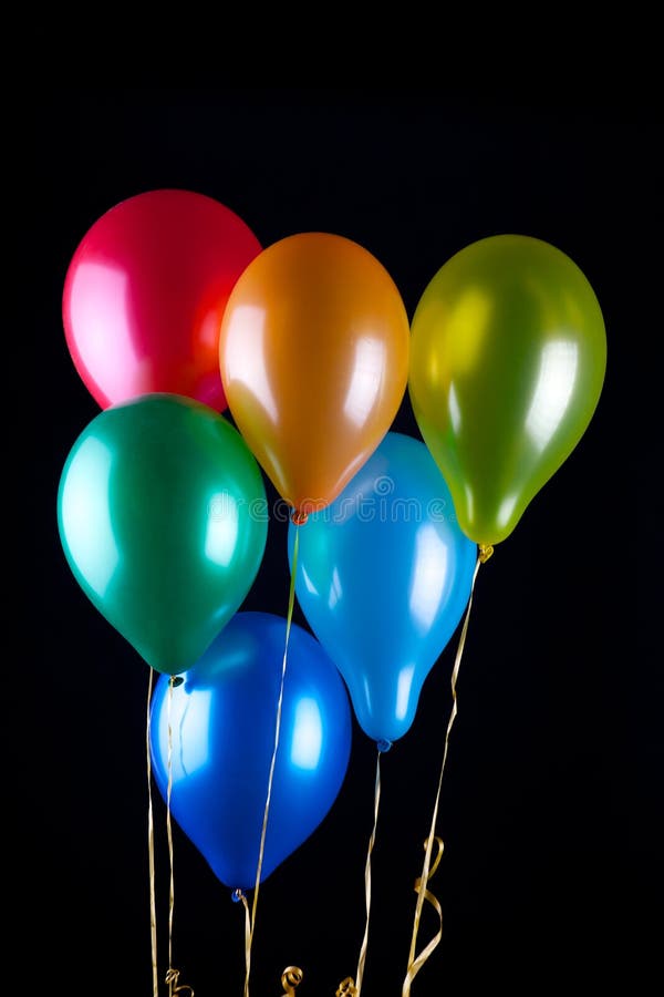 Helium Filled Party Balloons Stock Image - Image of yellow, color: 1603857