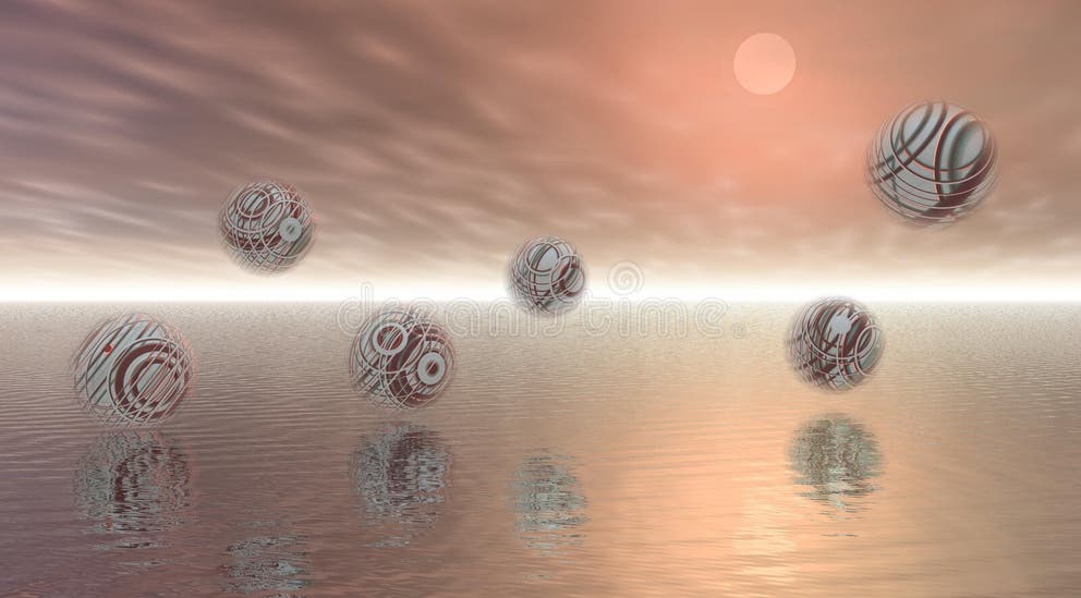 Six balls stock illustration. Illustration of colorful - 10734202