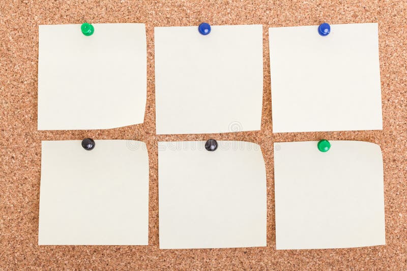 Six blank post it notes stock photo. Image of colors - 42460406