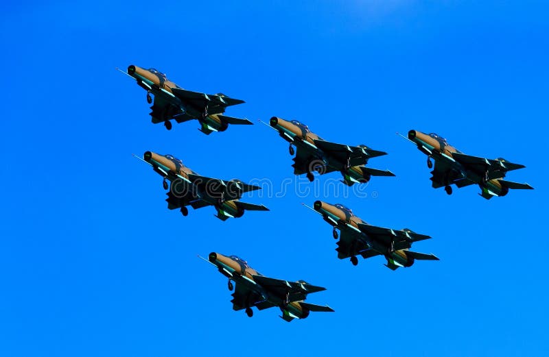Six bomber jets stock image. Image of forces, protection - 22984793