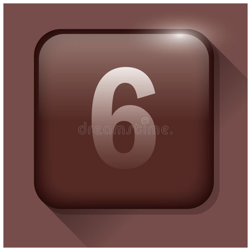 Six Button. Vector Illustration Decorative Design Stock Vector ...