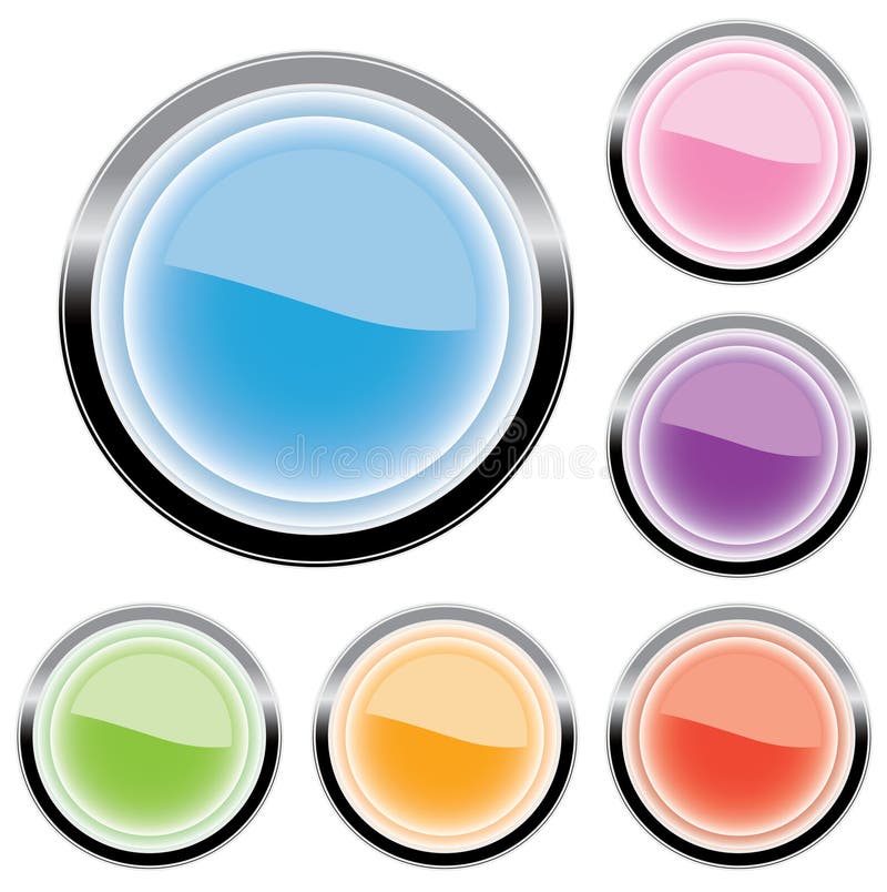 Six Buttons for Web (vector) Stock Vector - Illustration of vector ...