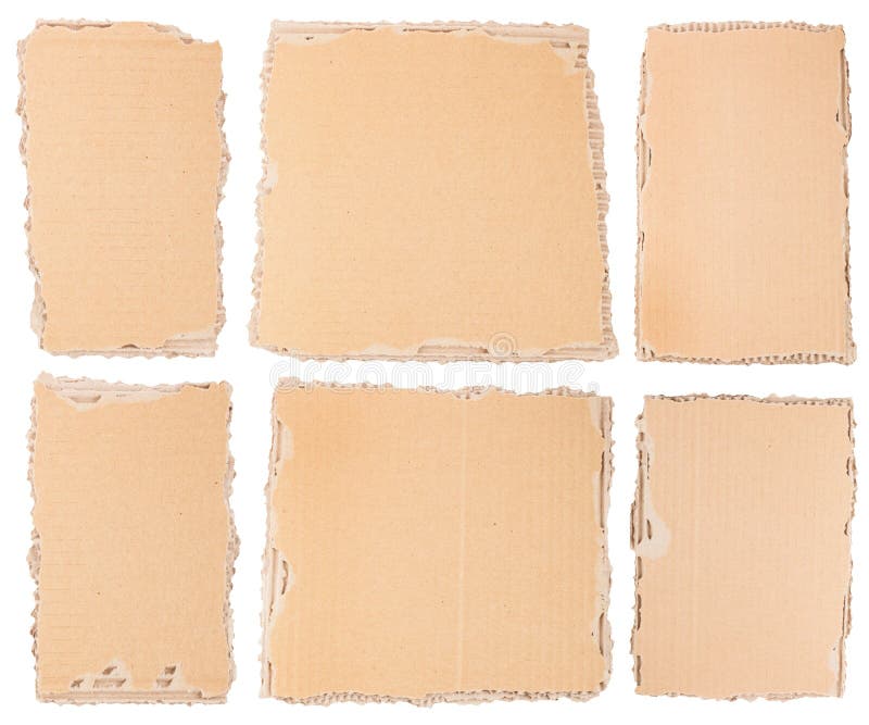 Six cardboard pieces stock photo. Image of recycled, space - 47779544