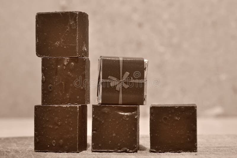 Six chocolate blocks stock photo. Image of delicacy, sweet - 29090472