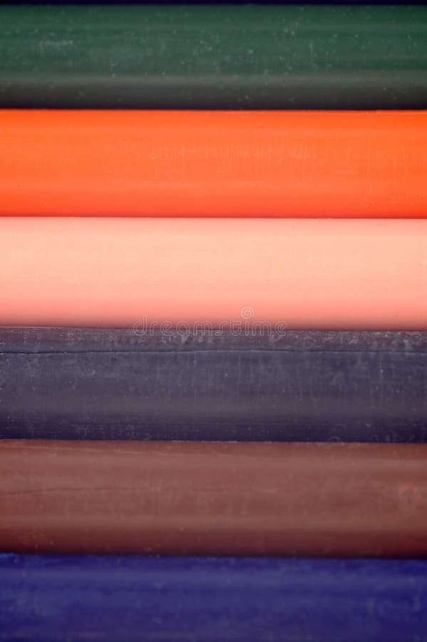 Six Color Crayons stock image. Image of closeup, pencil - 12489673