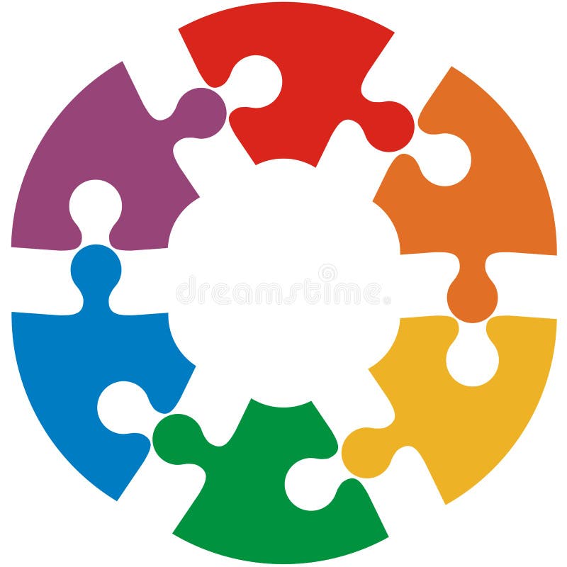 6 Puzzle Pieces Clip Art