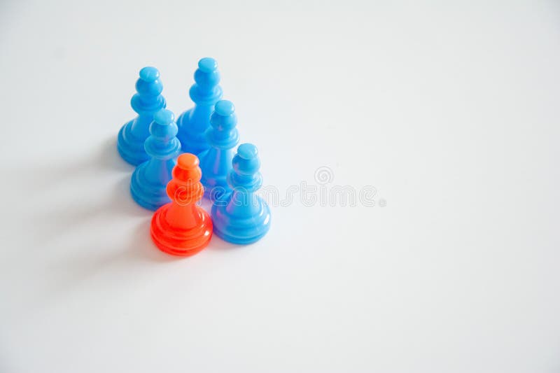 Close Up of Strategic Chess Pieces with Vivid Color Contrast Stock ...