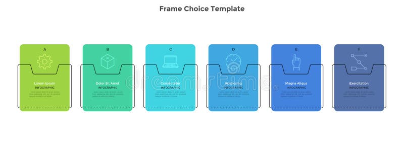 Vector Infographic Template Stock Vector - Illustration of horizontal ...