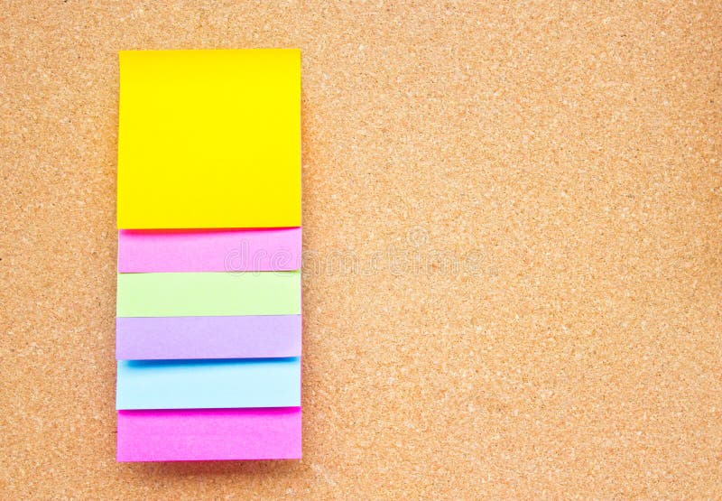 Six Colorful Sticky Notes. stock image. Image of medium - 33903105