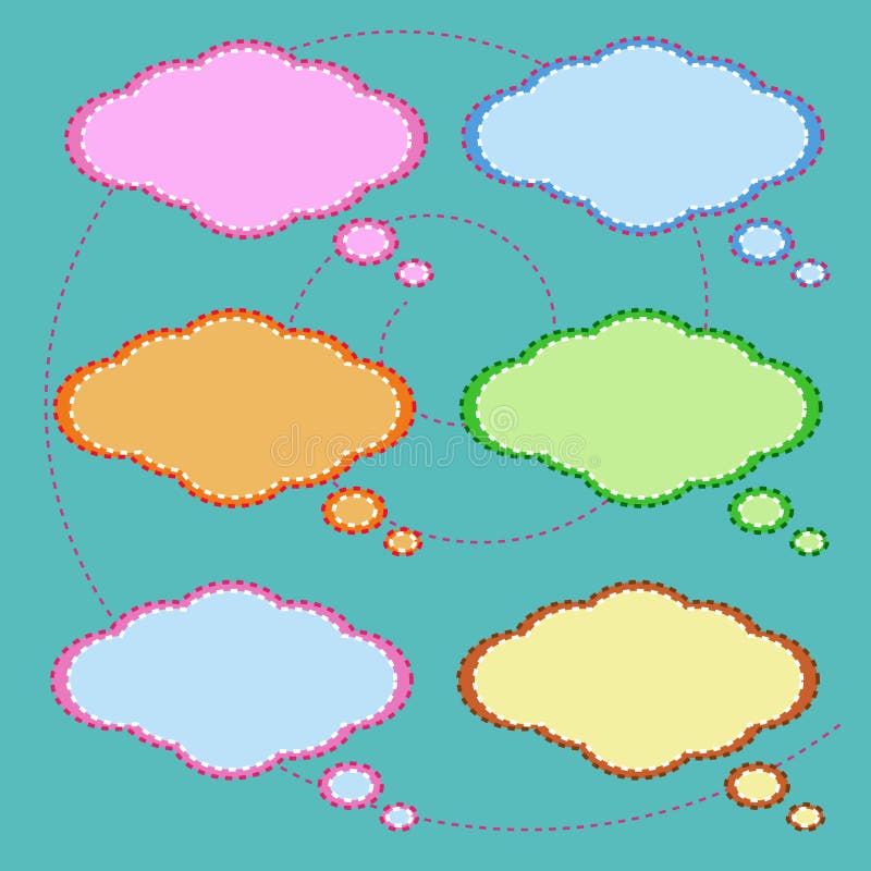 Thought Bubbles or Speech Bubble of Four Leaf Clov Stock Illustration ...