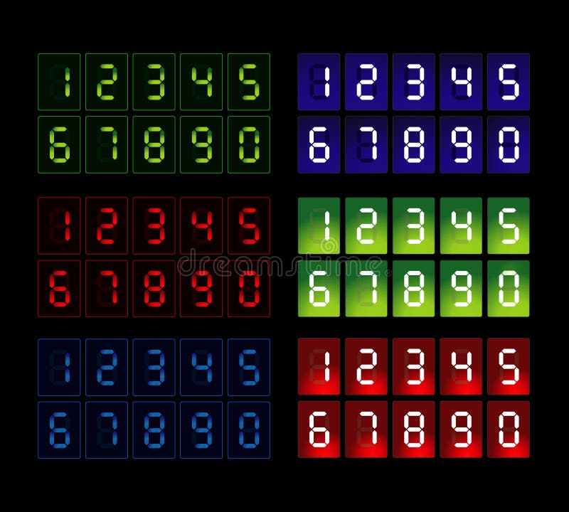 Colorful Number Counters Stock Illustrations – 7 Colorful Number ...