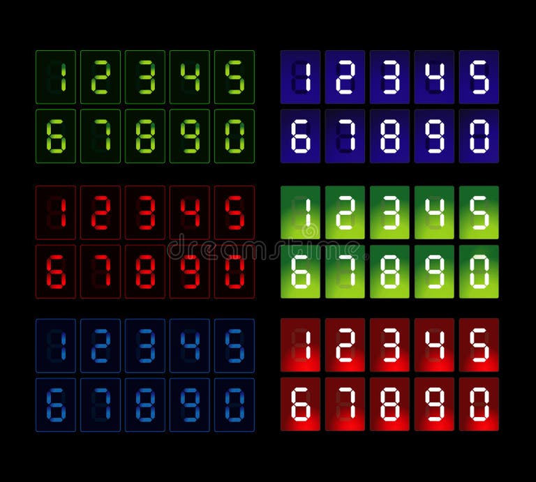 Colorful Number Counters Stock Illustrations – 7 Colorful Number ...