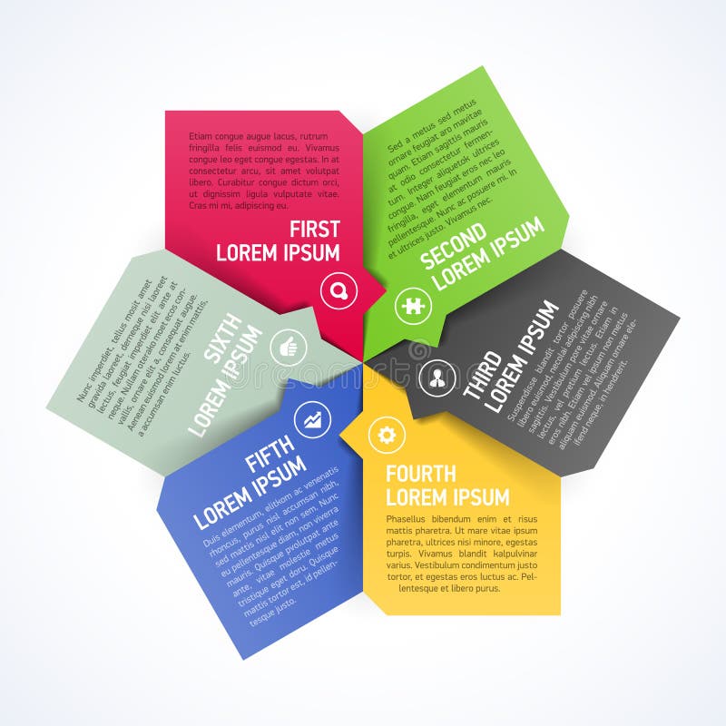 Six Consecutive Steps Design Element Template Stock Vector ...