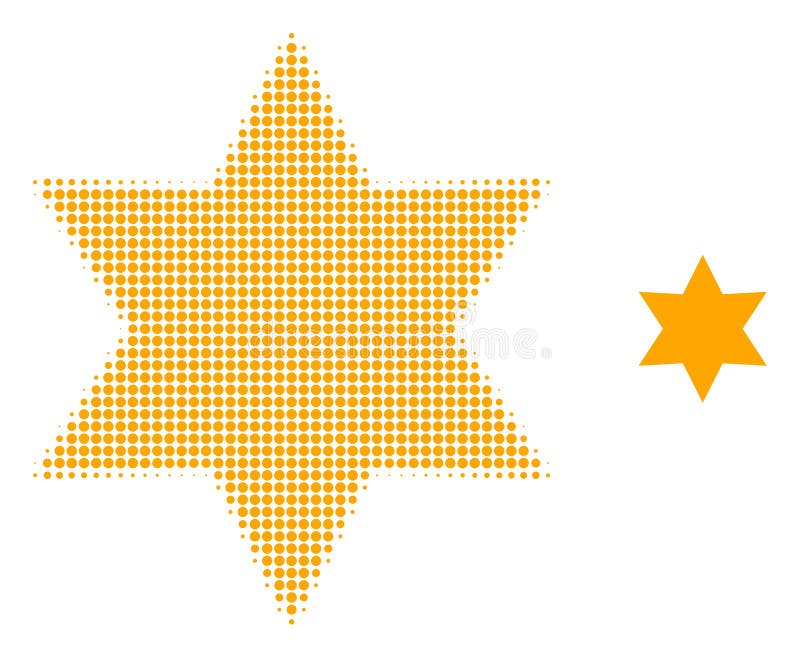 Six Corner Star Halftone Dot Icon Stock Vector - Illustration of ...
