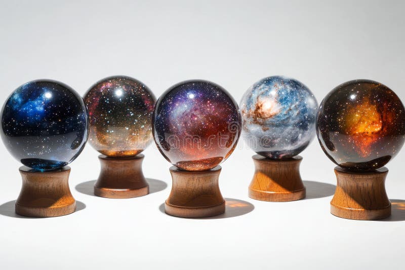 Six Crystal Balls Feature a Celestial Showcase of Stars and Cosmic ...