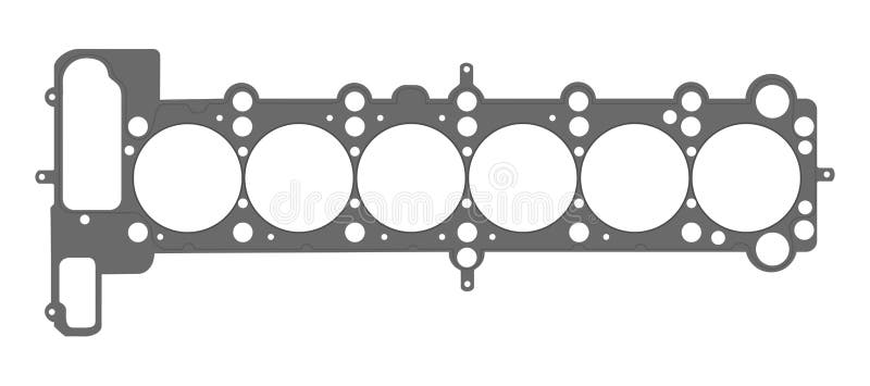 Six Cylinders Engine Gasket, Vector Illustration Stock Vector ...