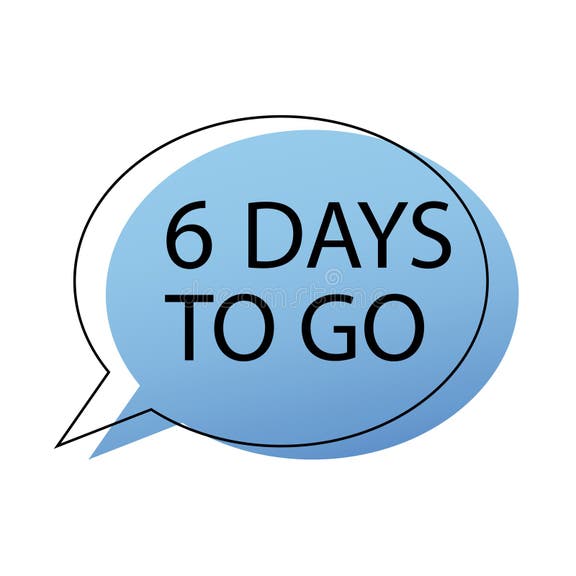 Six Days Left. Countdown Days. There are Six Days Left Stock Vector ...