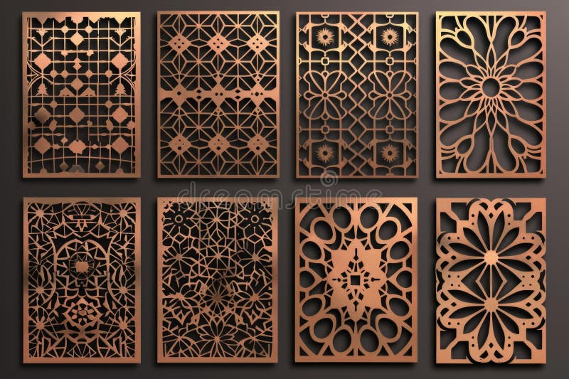 Six Decorative Panels with Intricate Designs, Perfect for Adding ...