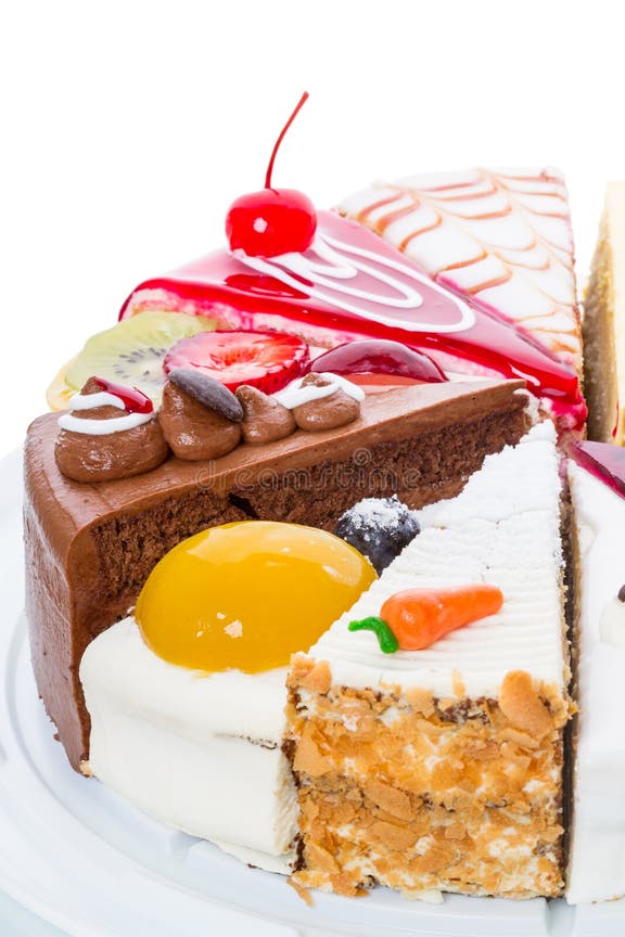Six Different Parts of the Original Cake Stock Photo - Image of cream ...