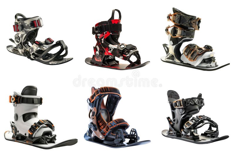 Six Different Snowshoe Bindings for Winter Recreation Stock Photo ...