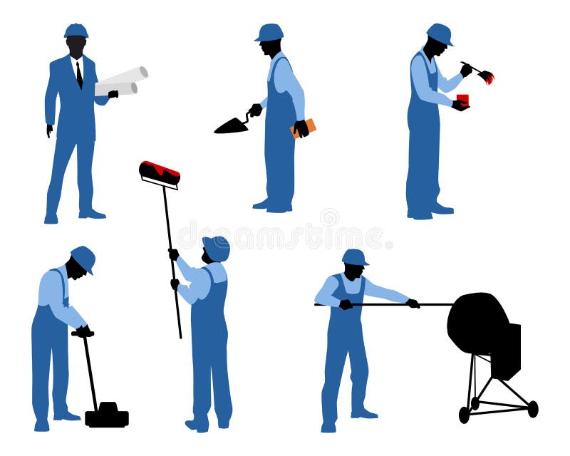 Six different workers stock vector. Illustration of professions - 70900466