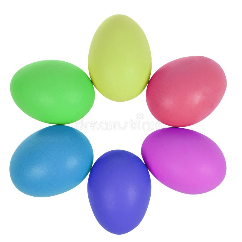 Six easter eggs in circle stock photo. Image of holiday - 82881356