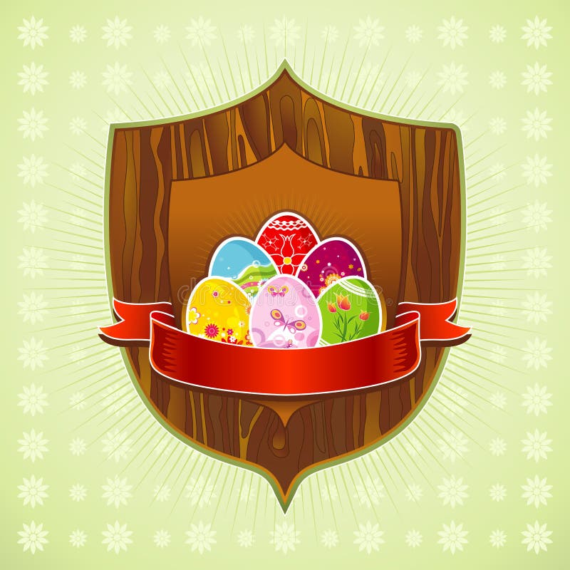 Six easter eggs, vector stock vector. Illustration of abstract - 2045868