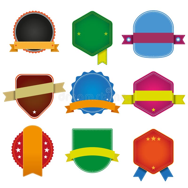 Six Empty Sale Labels stock vector. Illustration of etiquette - 31261718