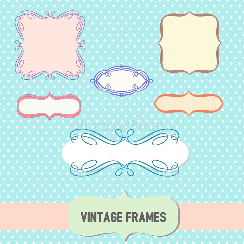 Fancy Frame Borders set stock vector. Illustration of feminine - 100679579