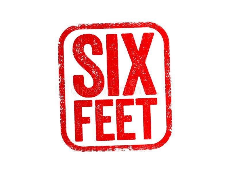 Six Feet Text Concept for Presentations and Reports Stock Illustration ...