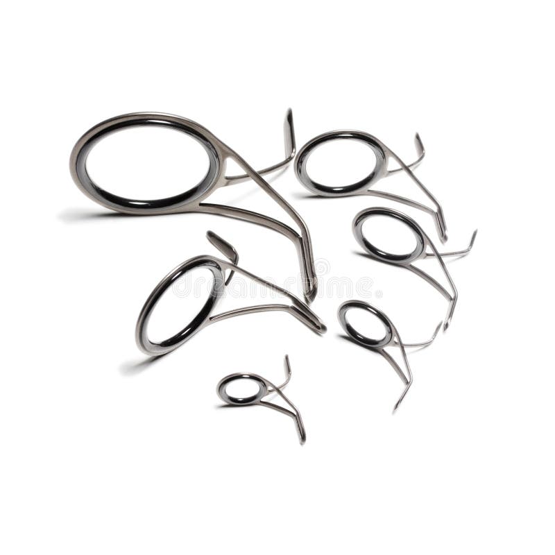 Six fishing rod rings stock image. Image of carrier, background - 58915501