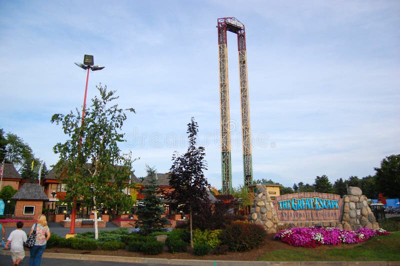 Six Flags Great Escape Amusement Park Editorial Image - Image of great ...