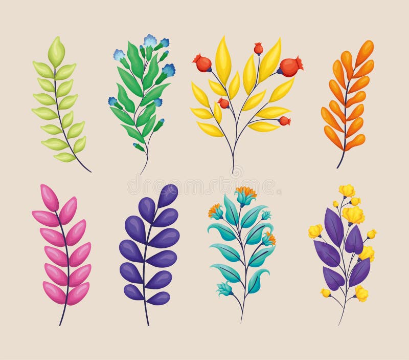 Six flowers bouquets stock vector. Illustration of bouquet - 214660899