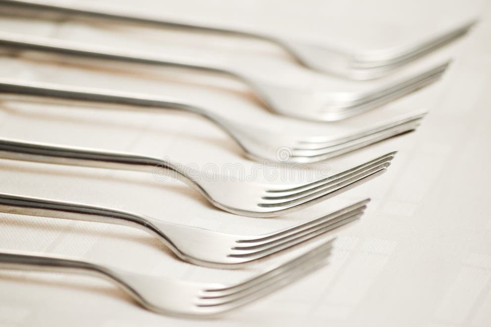 Six forks stock photo. Image of silverware, dinnerware - 8825428