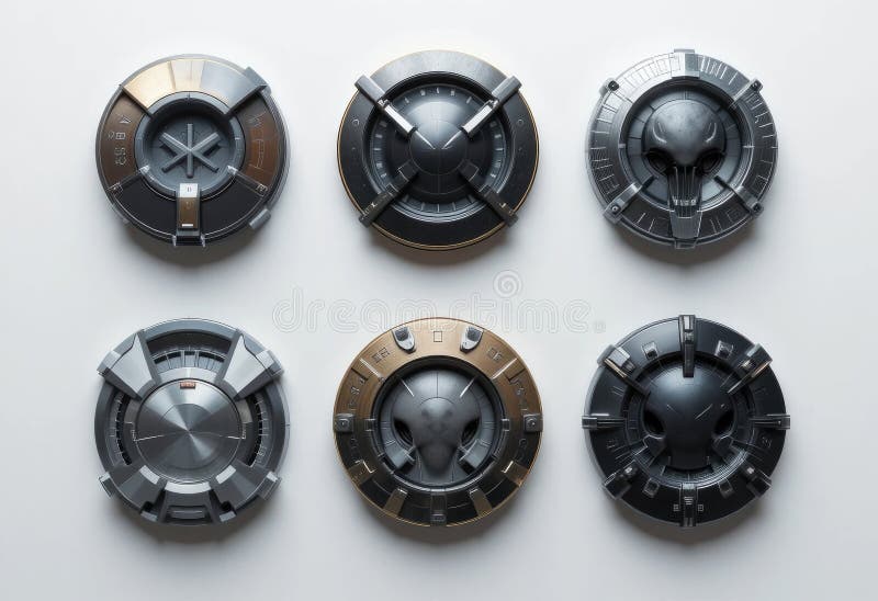 Futuristic Circular Technological Gadgets Stock Illustrations – 12 ...