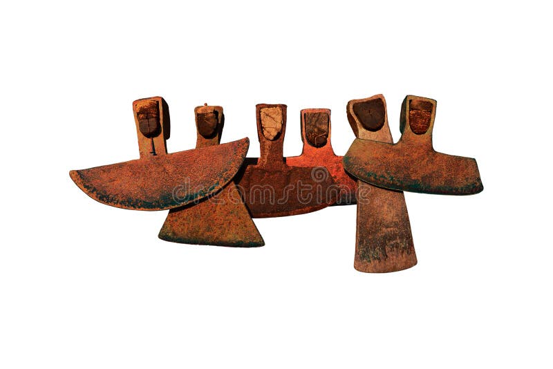 Six hoes on white stock photo. Image of object, steel - 78660516
