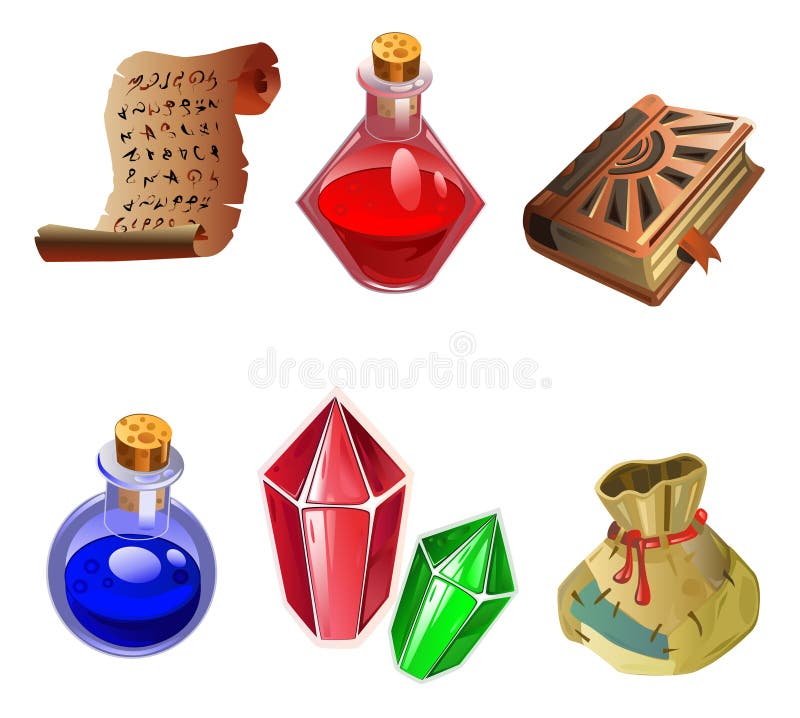 Icon set Magic stock vector. Illustration of fortune, fantasy - 6472401