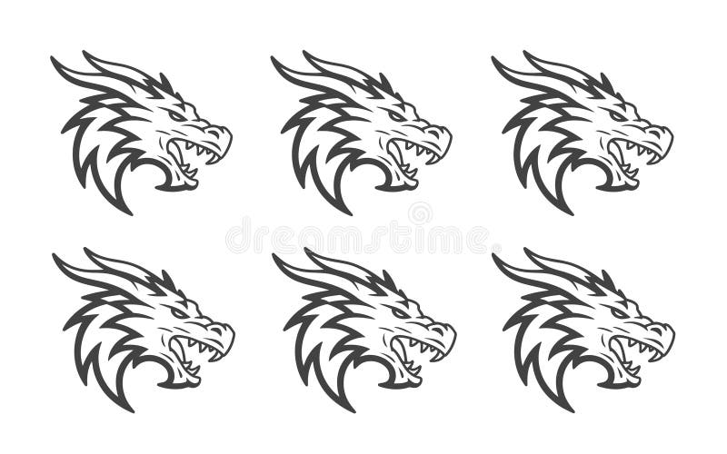 Fierce Dragon Heads Stock Illustrations – 114 Fierce Dragon Heads Stock ...