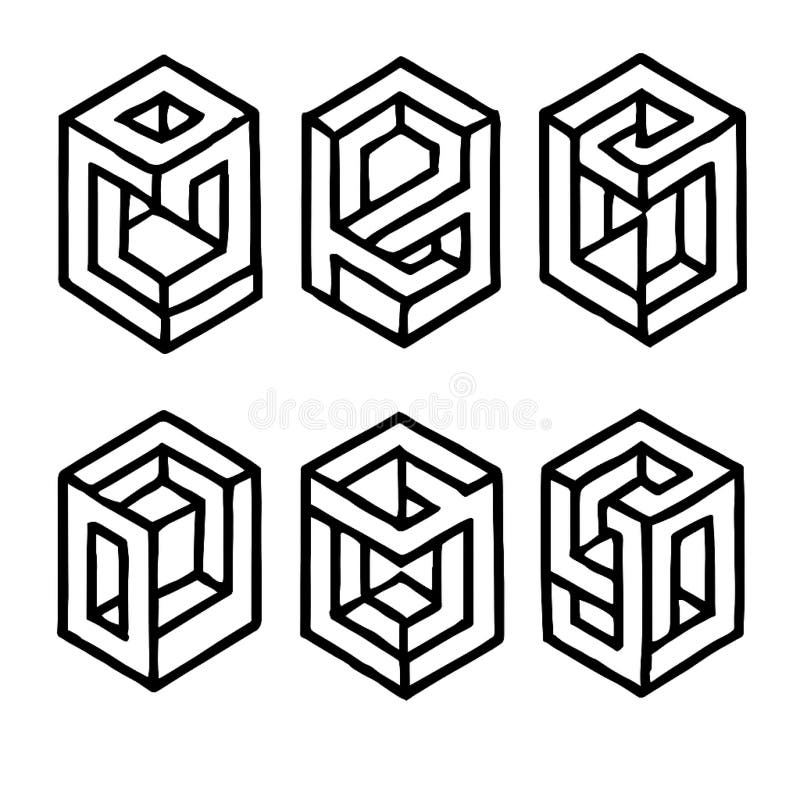 Impossible Cubes Stock Illustrations – 376 Impossible Cubes Stock ...