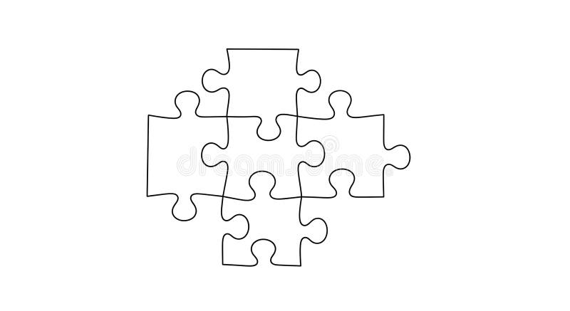 Puzzle Pieces Black White Stock Illustrations – 4,967 Puzzle Pieces ...