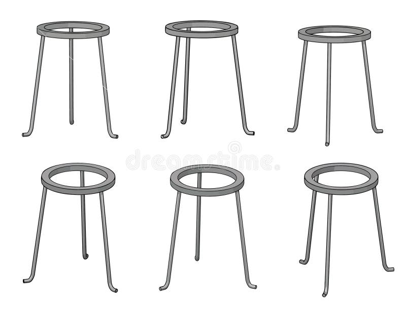 Lab Tripod Stand Isolated on White Background Stock Vector ...