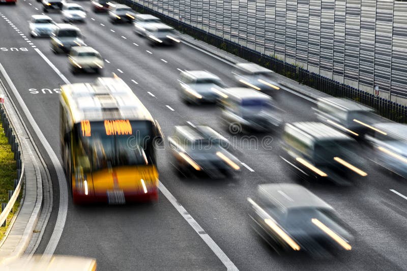 Six Lane Controlled-access Highway in Poland Stock Photo - Image of ...