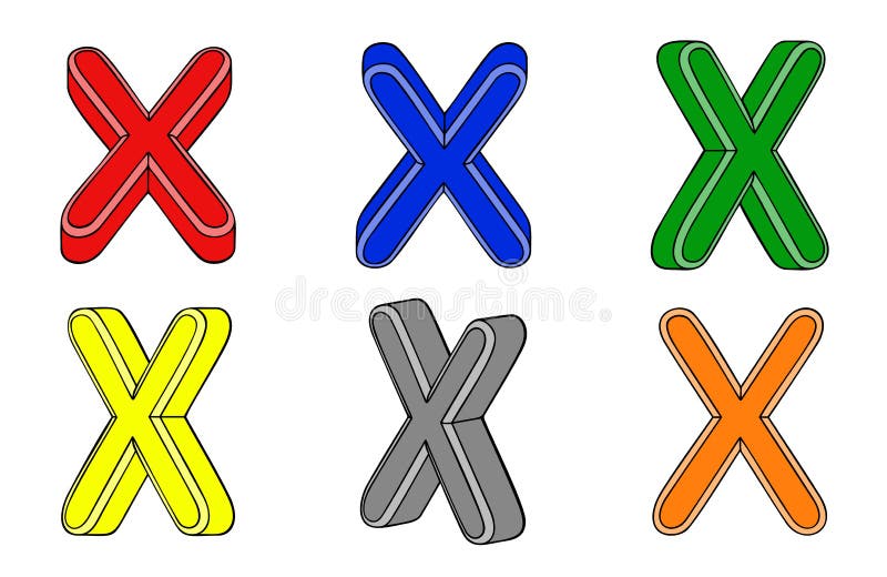 Multicolored X Stock Illustrations – 226 Multicolored X Stock ...