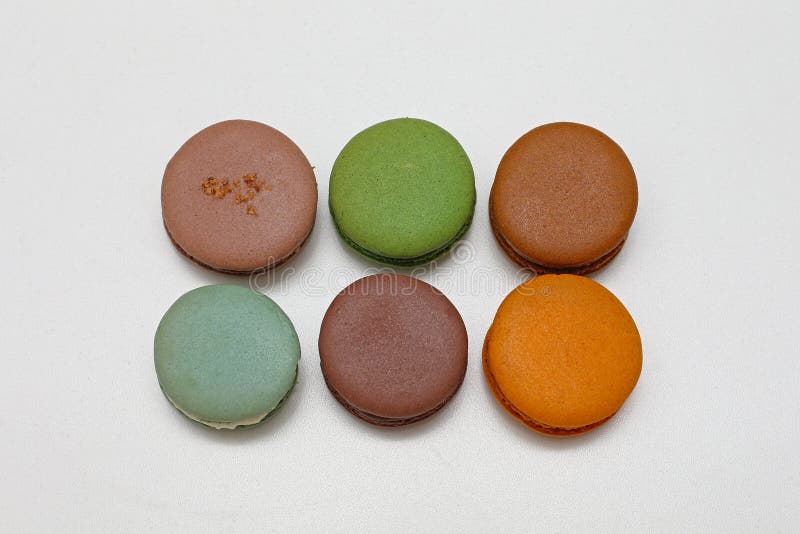 Six Macarons stock image. Image of french, meringue, sweet - 60450563