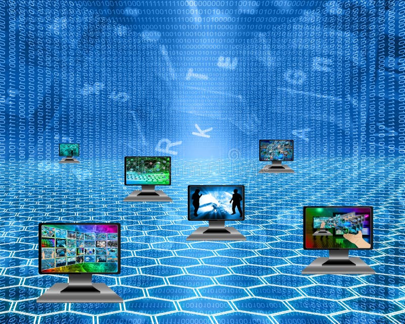 Six monitors stock image. Image of interface, identify - 40227991