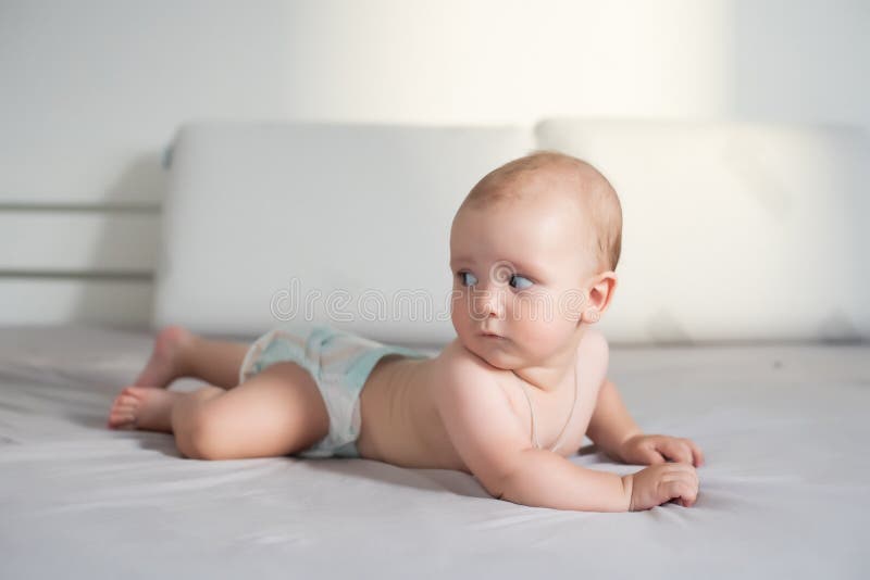 The Six-month-old Kid. Newborn 6 Months. Stock Photo - Image of months ...